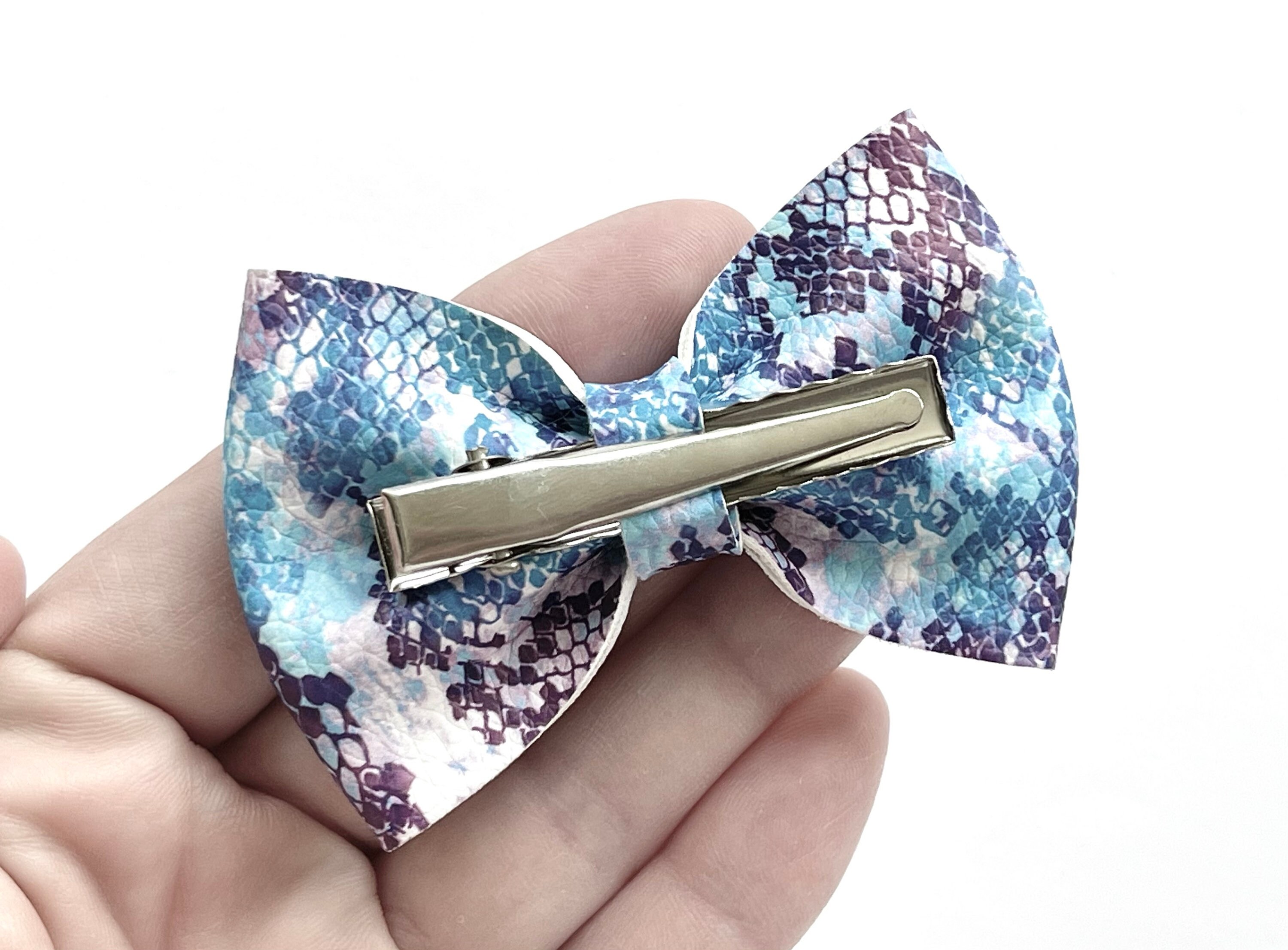 Coral Reef Faux Leather Bow Tie Clip // Summer Tropical Fish - Etsy