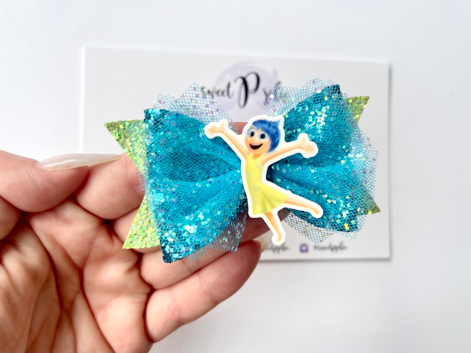 Joy Emotion Cartoon Character Inspired Center Tulle + Glitter Double ...