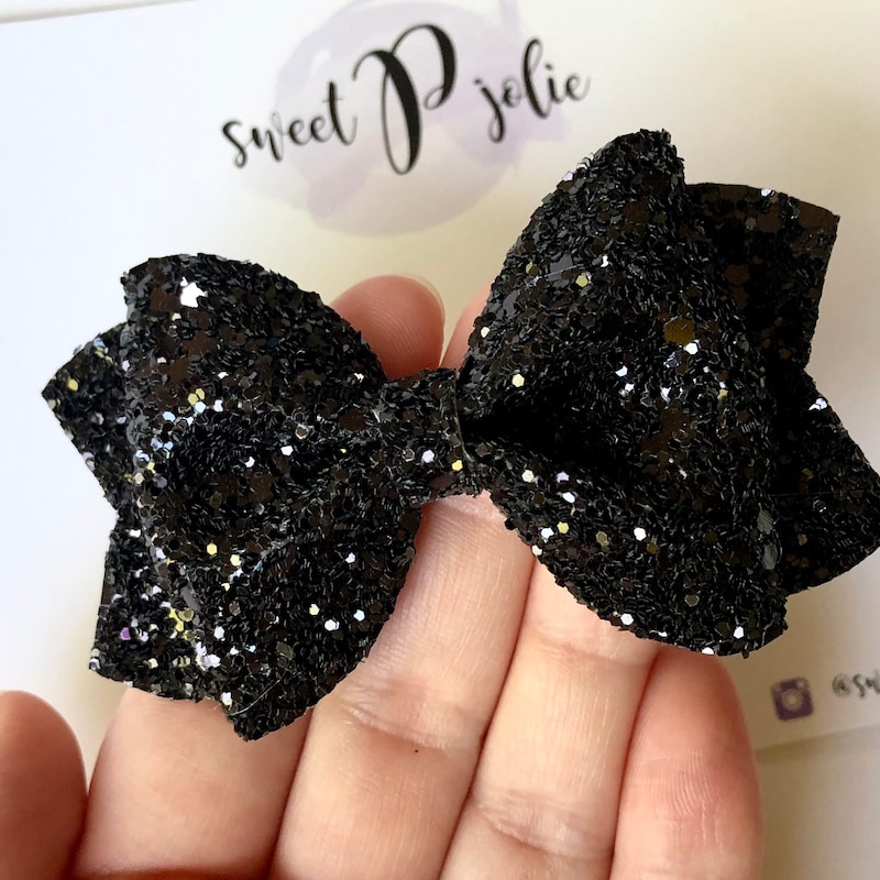 Small Black Bow - Etsy