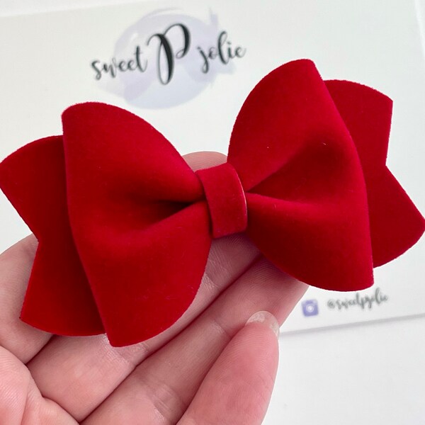 Baby Red Bow - Etsy