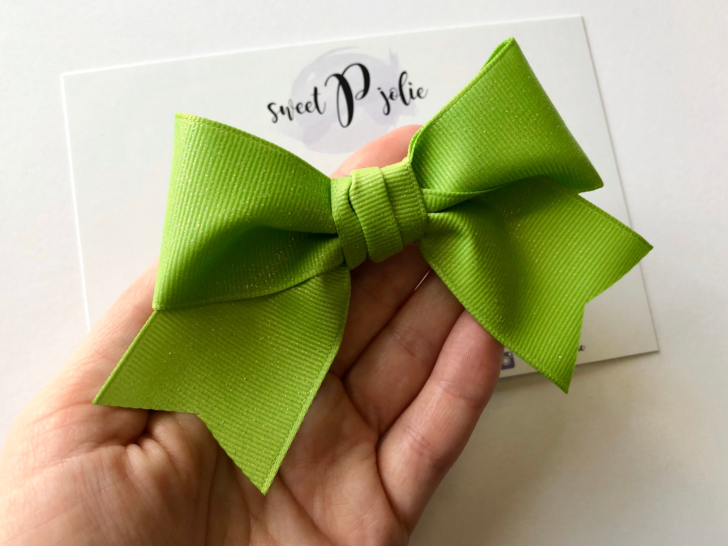 Light Green Ribbon Bow