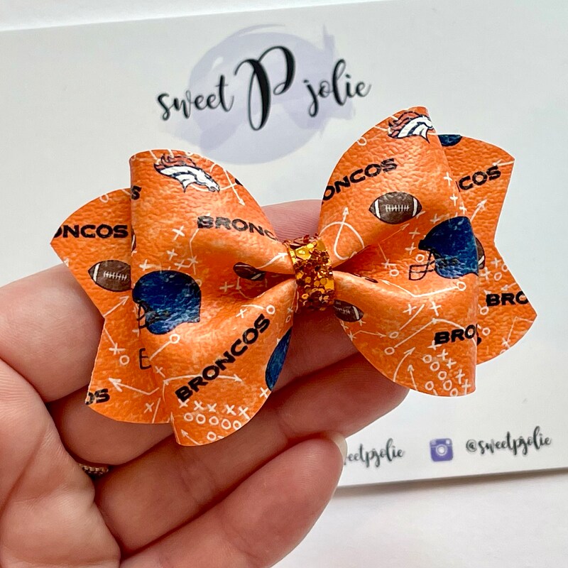 Broncos Hair Bow - Etsy