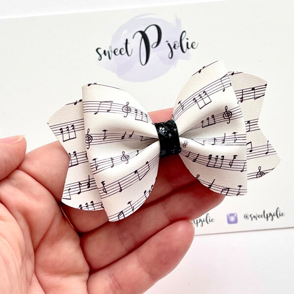 Music Hair Bow - Etsy