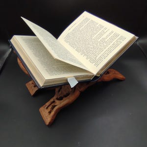 Carved Wood Book Stand Cooking Prayer Display Boho Design - Etsy