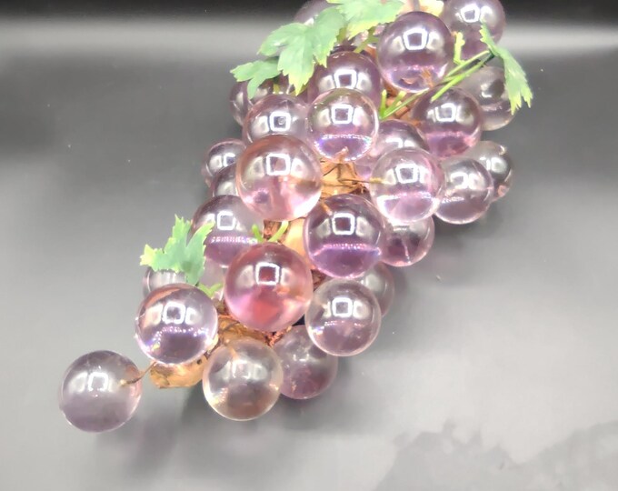 Huge Purple Lucite Grape Bunch Cluster Mid Century Table Grapes - Etsy
