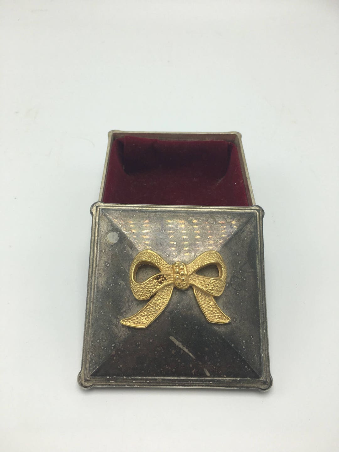 Silver Bow Jewelry Box - Etsy