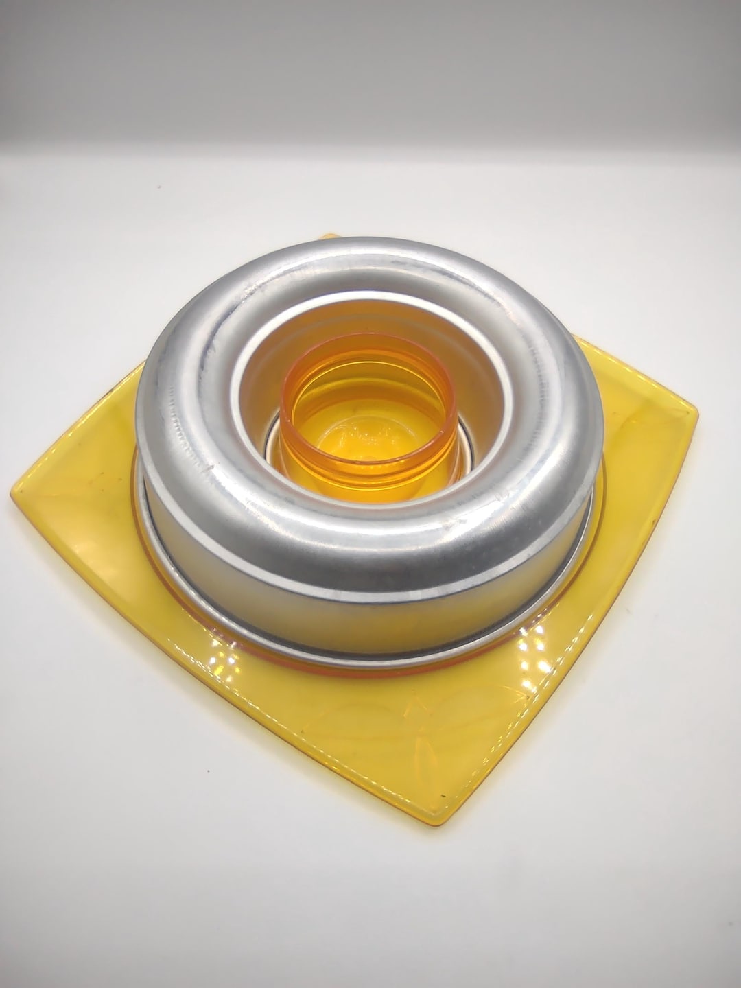 Vintage Jello Ring Mold With Yellow Plastic Serving Plate - Etsy