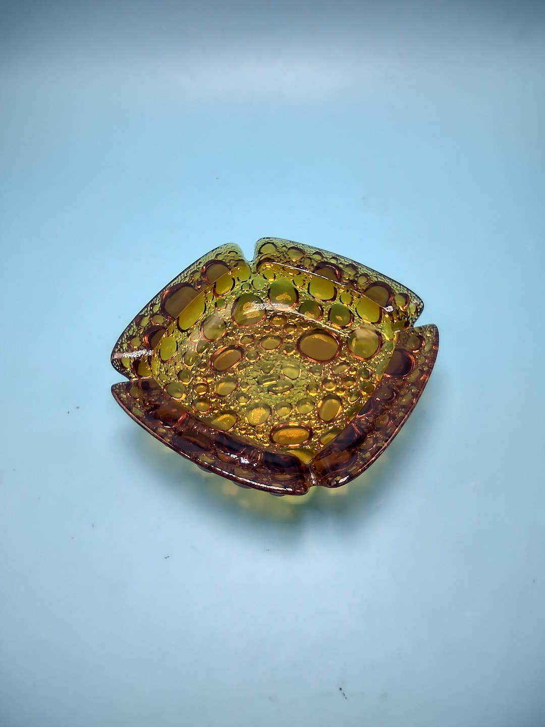 Vintage Amber Glass Pebble Ashtray Libbey Ashtray - Etsy