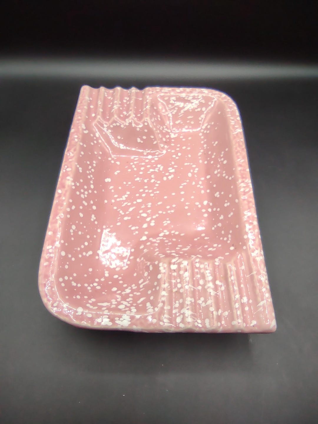 Vintage Pink Splatter Ceramic Ashtray Mid Century 1950s - Etsy