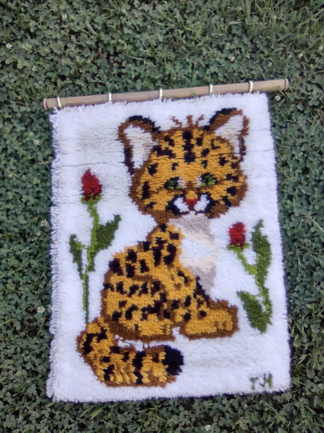 Latch Hook Baby Leopard Wall Decor Rug - Etsy