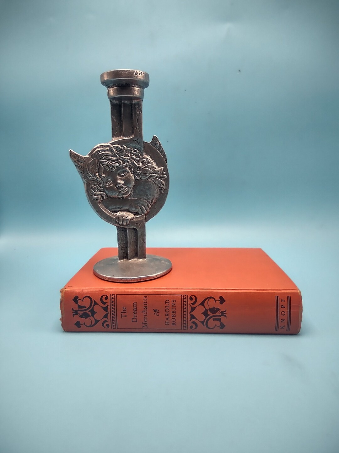 Carson Pewter Cherub Angel Candlestick Holder - Etsy