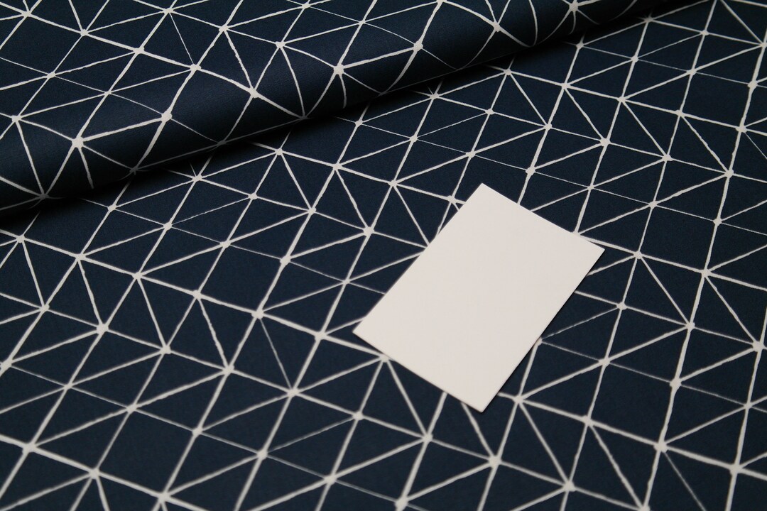 Baumwolle Webware Kurt Lines Linien dunkelblau - Etsy.de