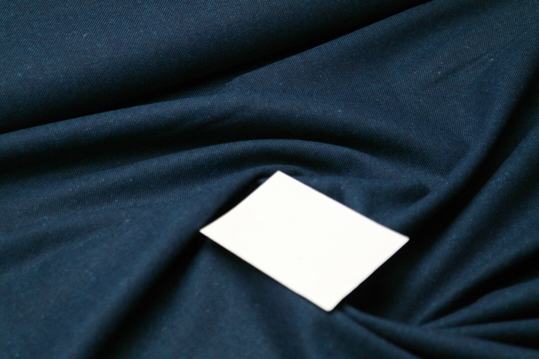 Cotton Twill Woven Fabric Jeans Look Petrol Mottled - Etsy