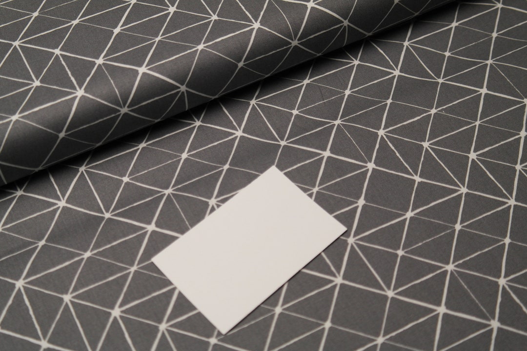 Cotton Weaving Kurt Lines Lines Dark Grey - Etsy