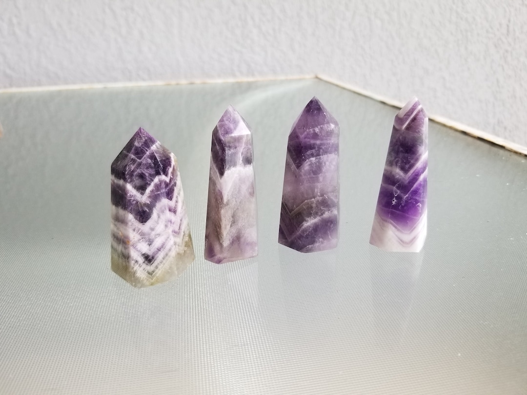 Various Chevron Amethyst Tower Chevron Amethyst Crystal Wand Chevron ...