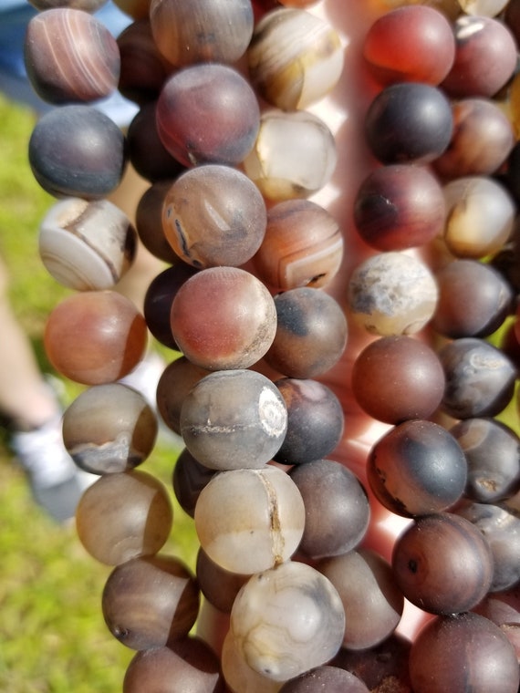 14mm Matte Agate Bead Strand Root Beer 14 Natural Agate - Etsy France