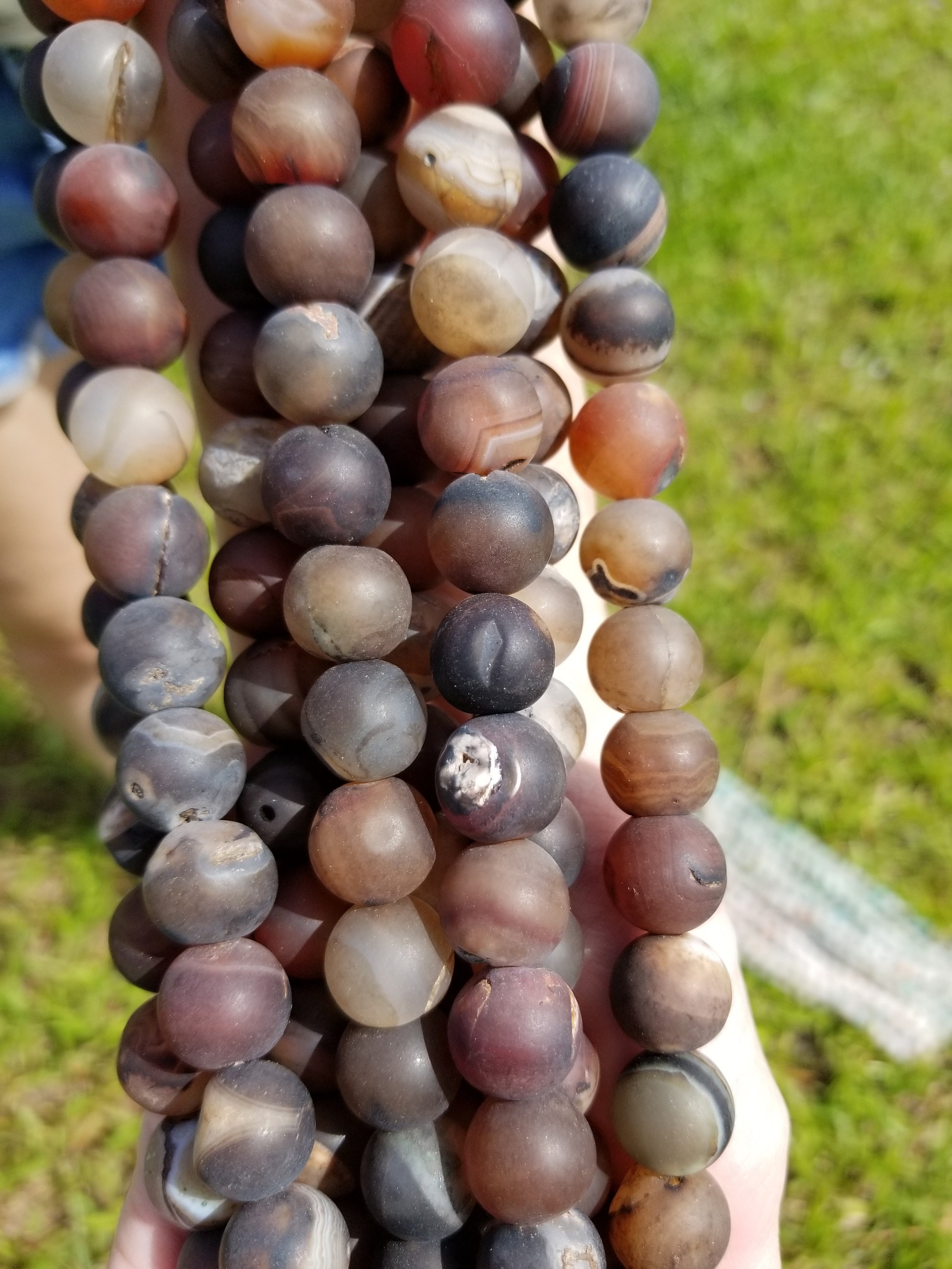 14mm Matte Agate Bead Strand Root Beer 14 Natural Agate - Etsy