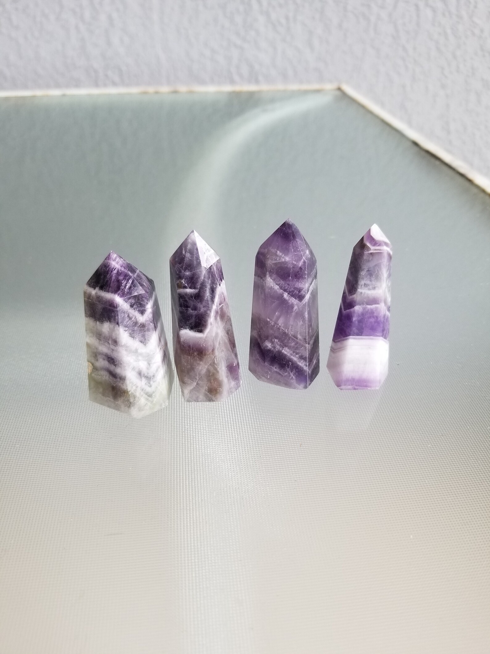 Various Chevron Amethyst Tower Chevron Amethyst Crystal Wand - Etsy