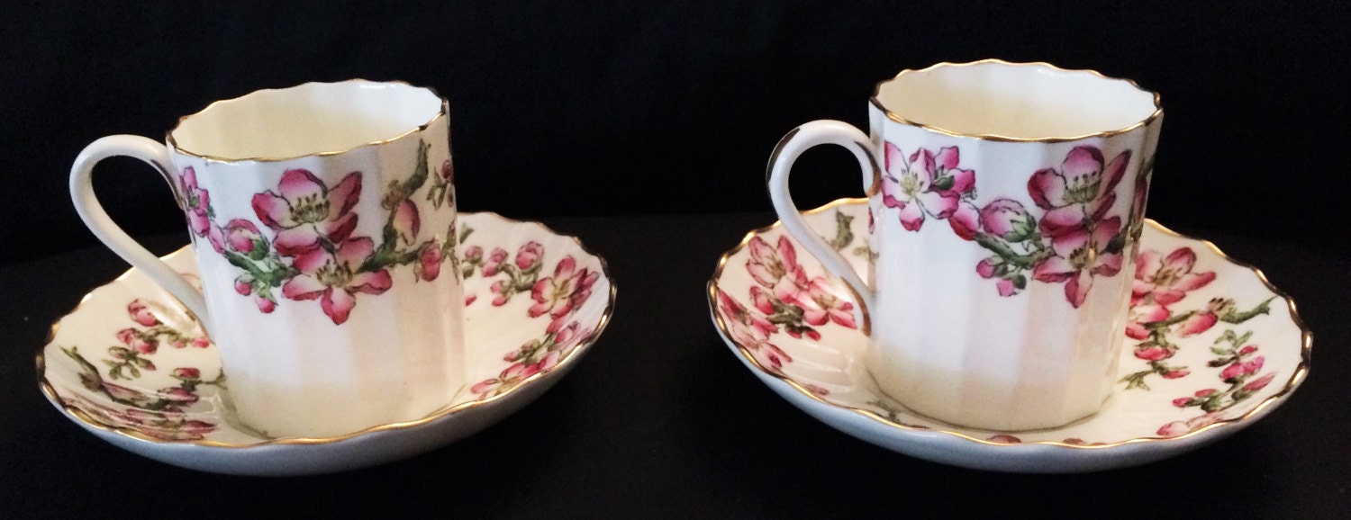 Beautiful Pair Royal Worcester Tea Cup Espresso Saucers - Etsy