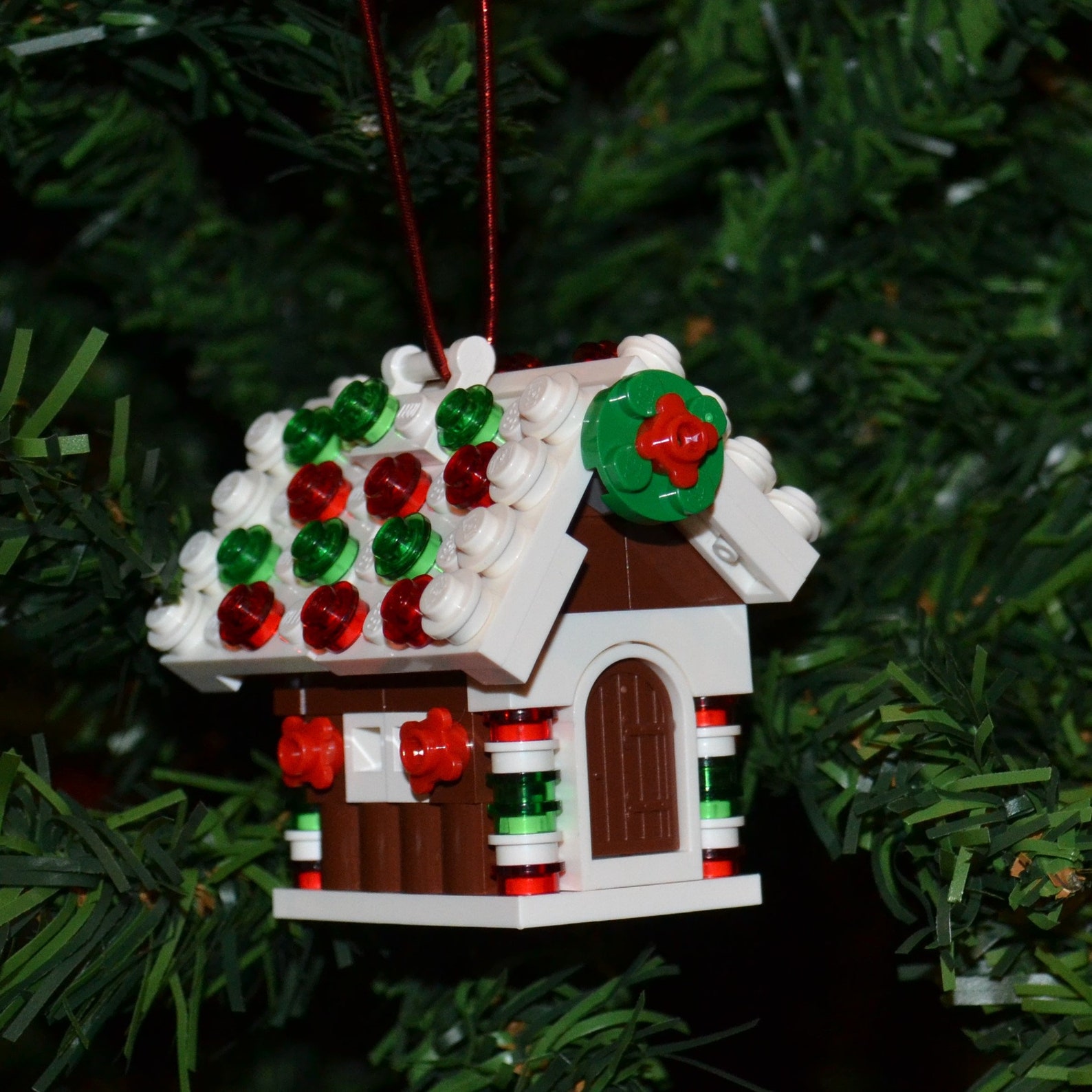Gingerbread House Christmas Ornament With Instructions Build - Etsy