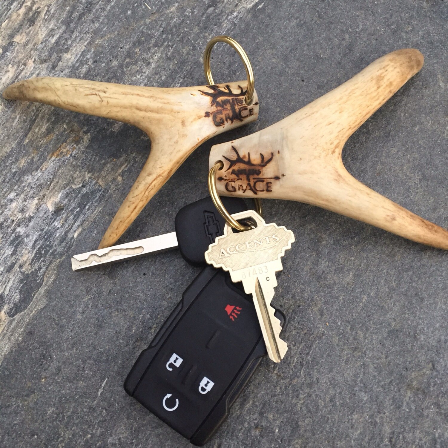 Antler Key Chain - Etsy