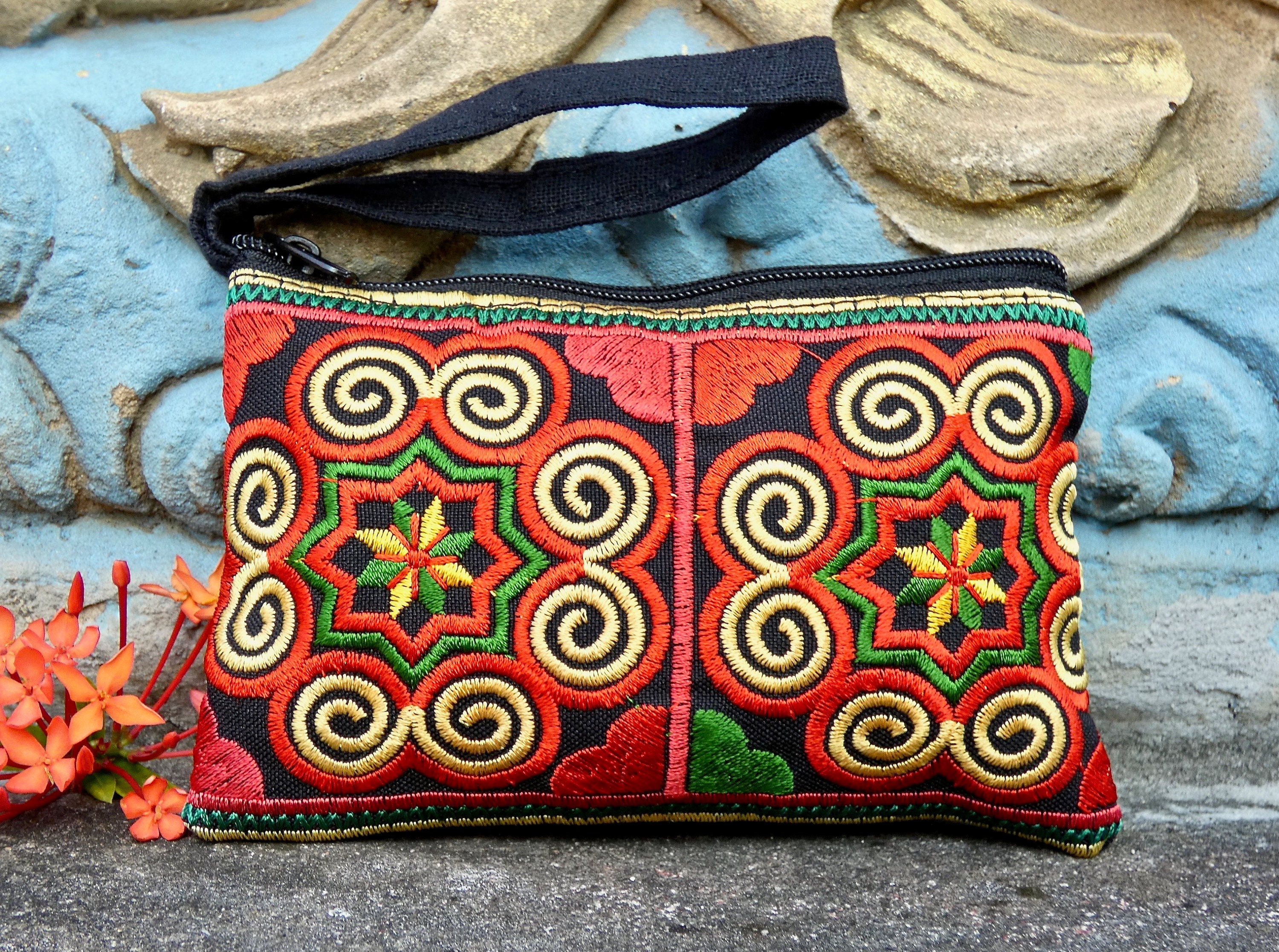 Embroidered Hmong purse coin purse small purse ethnic | Etsy