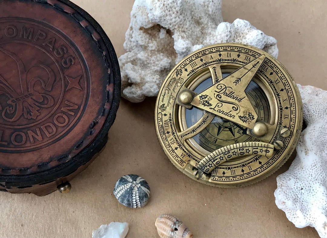 Nautical Compass With Case | Vintage Compass, | Brass Compass ...
