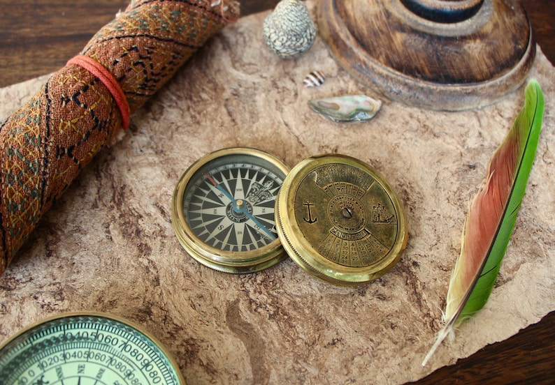 Nautical Compass | Vintage Style Compass | Brass Compass| Maritime ...