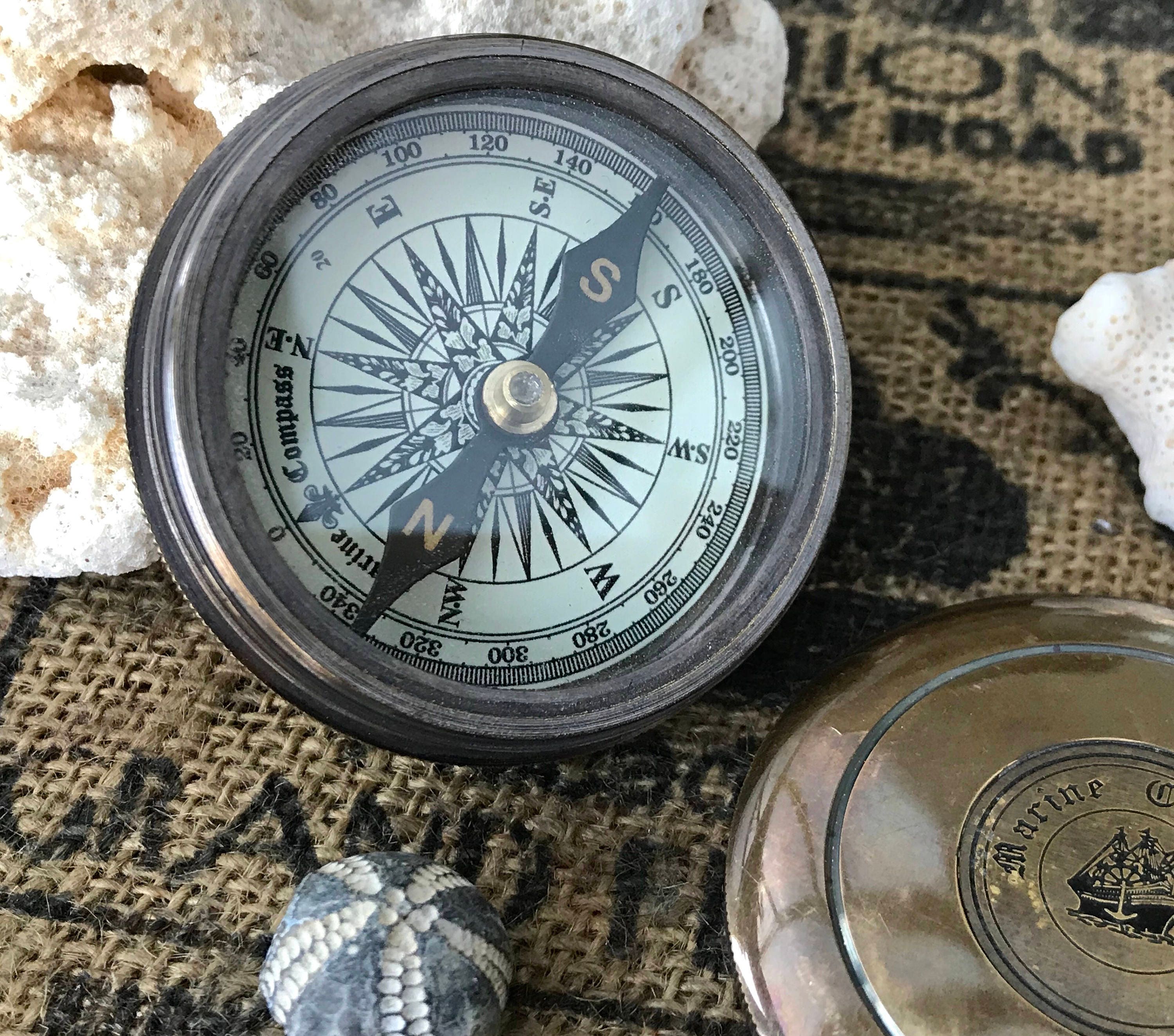 Nautical Compass Brass Compass Vintage Style Compass | Etsy UK
