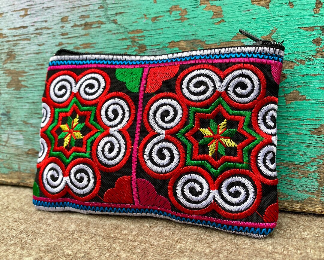 Small Embroidered Hmong Purse Coin Purse Ethnic Purse Thai Purse ...