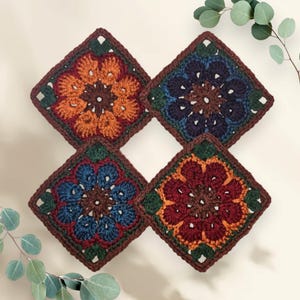 African Flower Square Crochet Pattern - Etsy