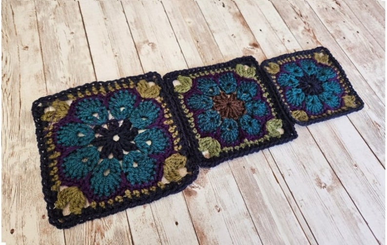 African Flower Square Crochet Pattern - Etsy