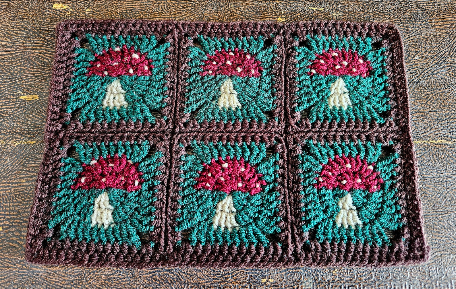 Toadstool / Mushroom Crochet Granny Square Pattern - Etsy