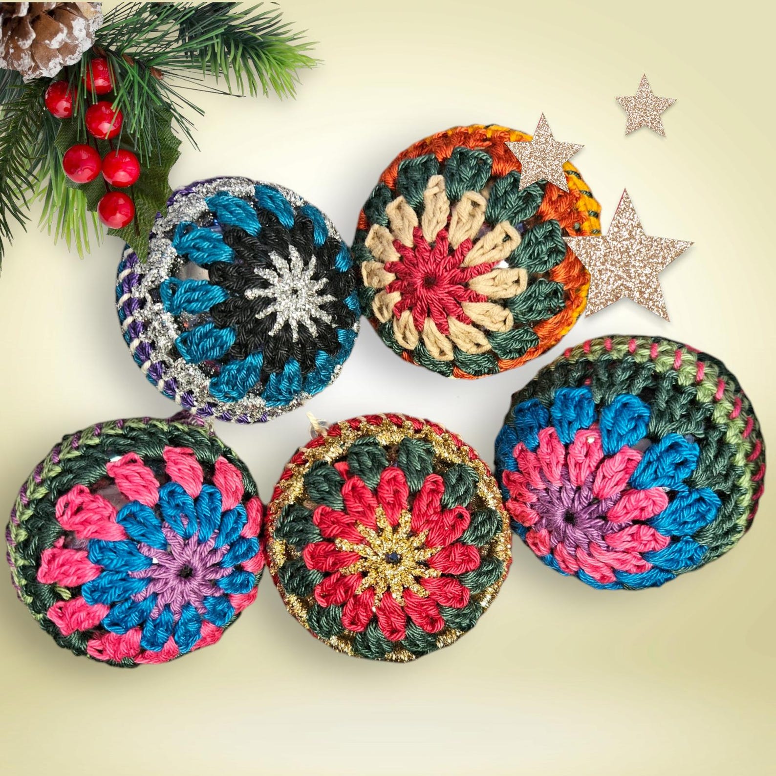 Traditional Christmas Bauble Tree Decoration CROCHET PATTERN - Etsy