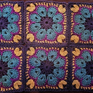 African Flower Square Crochet Pattern - Etsy