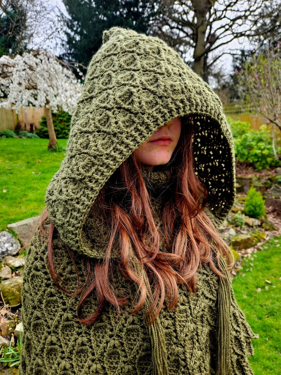 Hood Crochet Pattern Crochet Oversized Hood Cardigan Crochet With