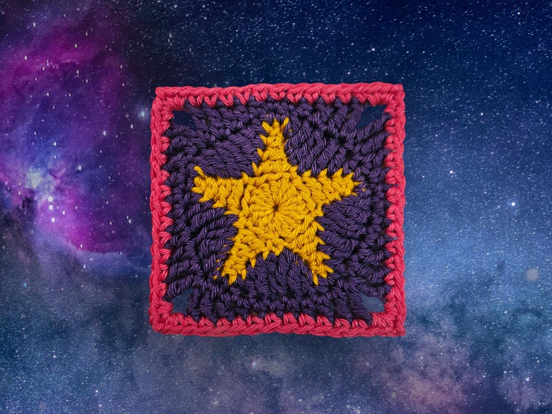 Star Granny Square Applique CROCHET PATTERN - Etsy