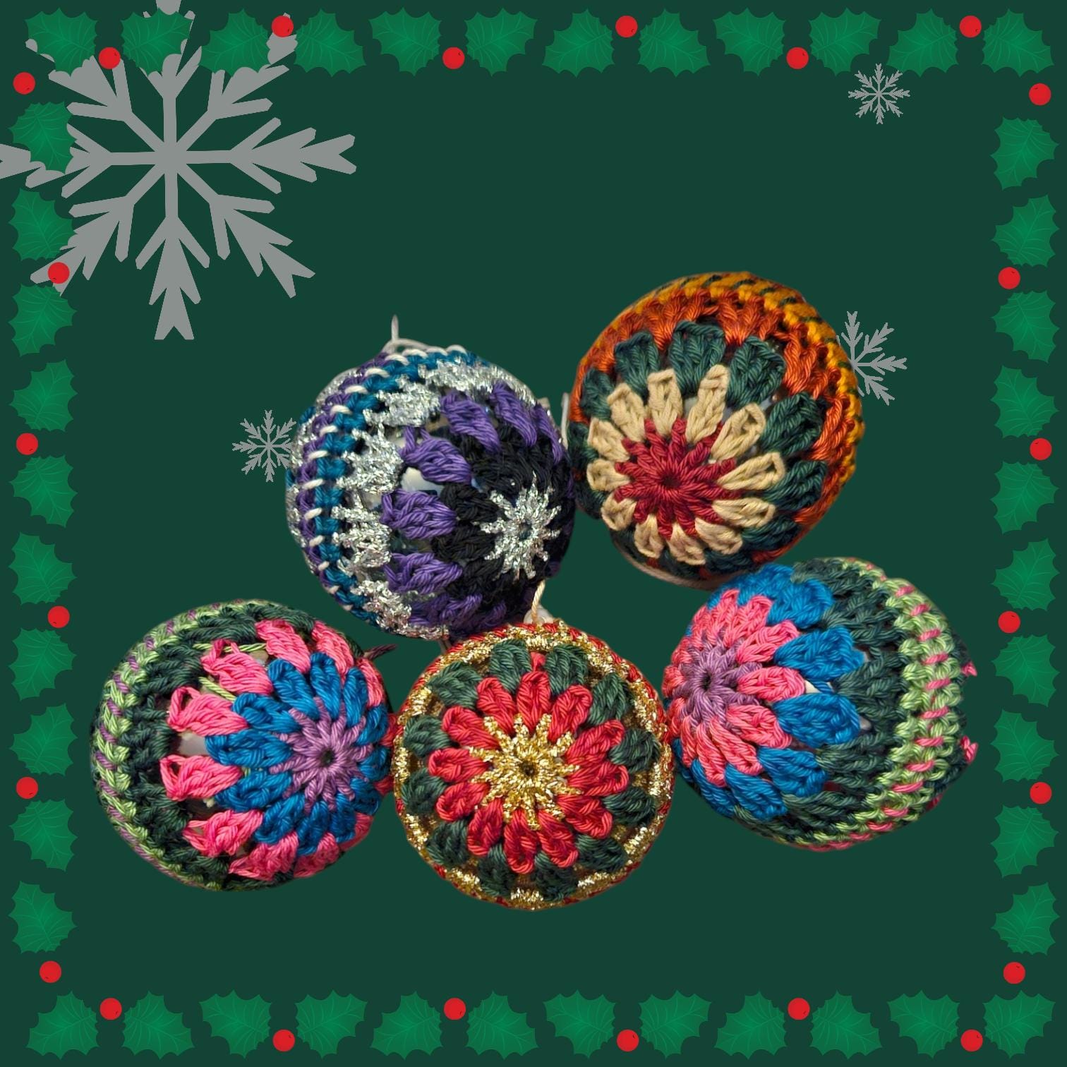 Traditional Christmas Bauble Tree Decoration CROCHET PATTERN - Etsy
