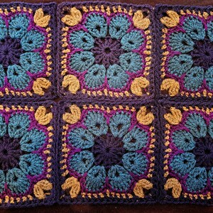 African Flower Square Crochet Pattern - Etsy