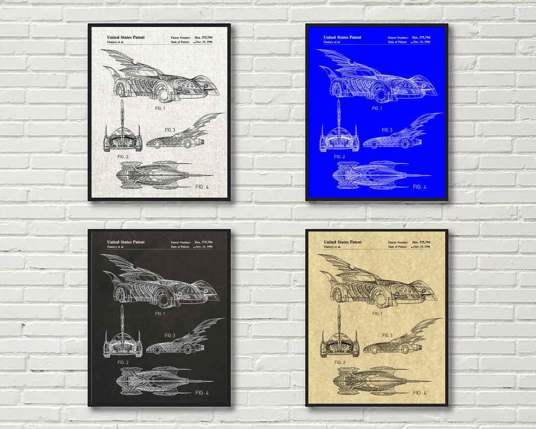 Batmobile Design Print in 4 Finishes - Etsy