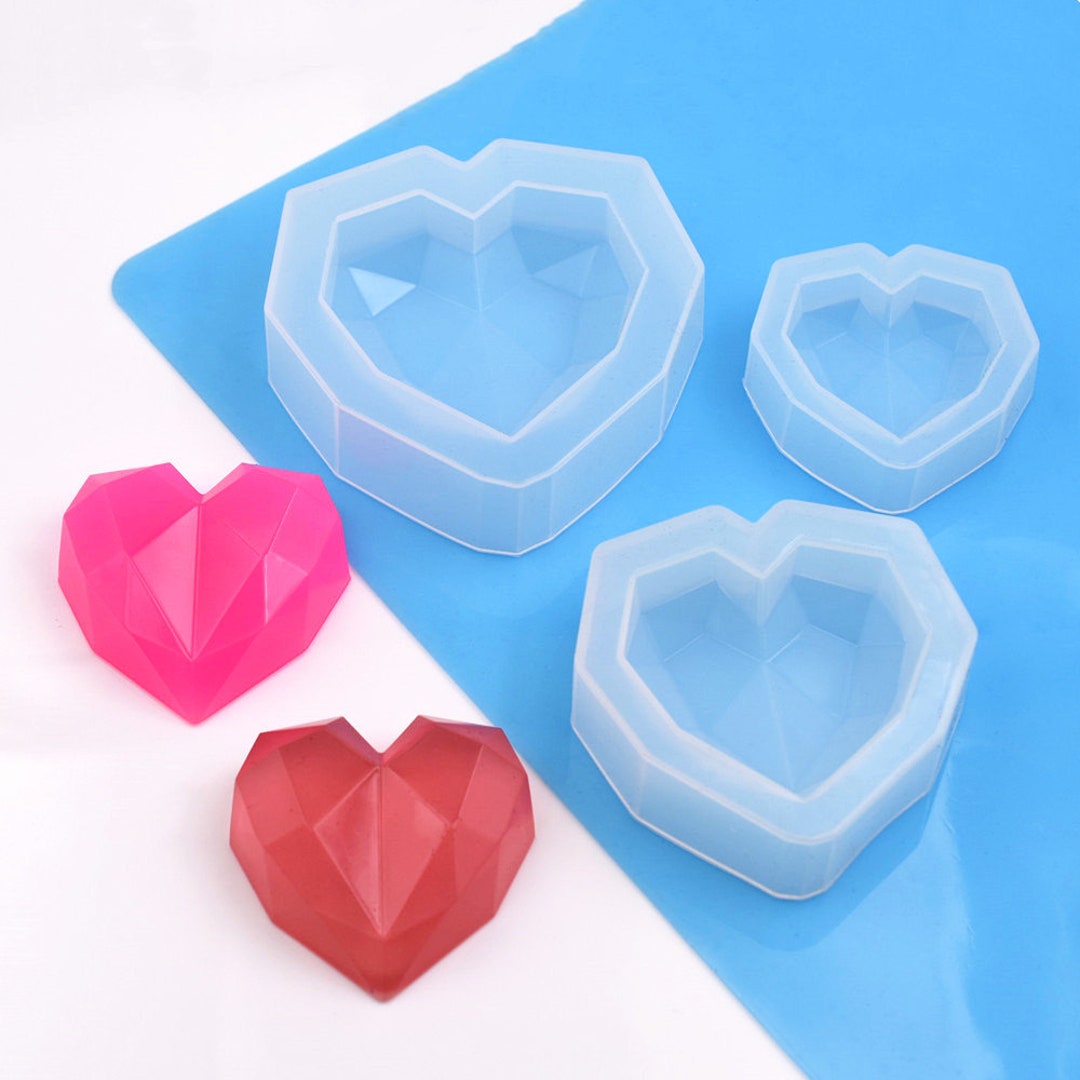 Heart Gem Mold Silicone Mold for Resin Handmade DIY Jewelry Making ...