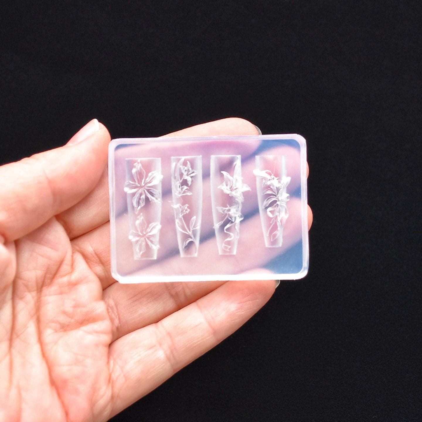 High-detail Silicone Nail Art Stamp Molds - Floral, Ocean, Hearts ...