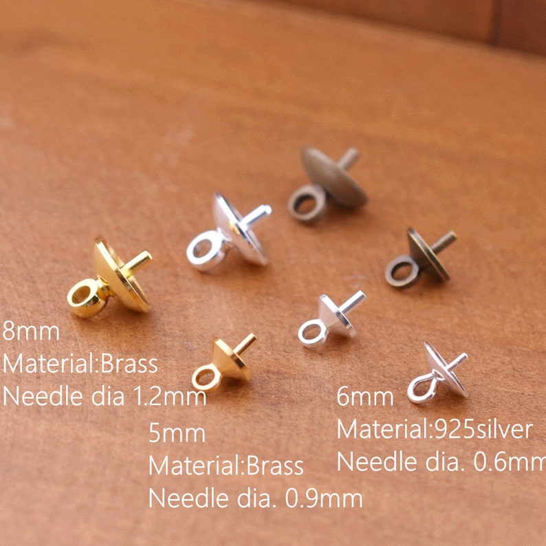 20pieces 8mm 5mm Beads Cap Needle Cap Pendant Connector Pearl - Etsy