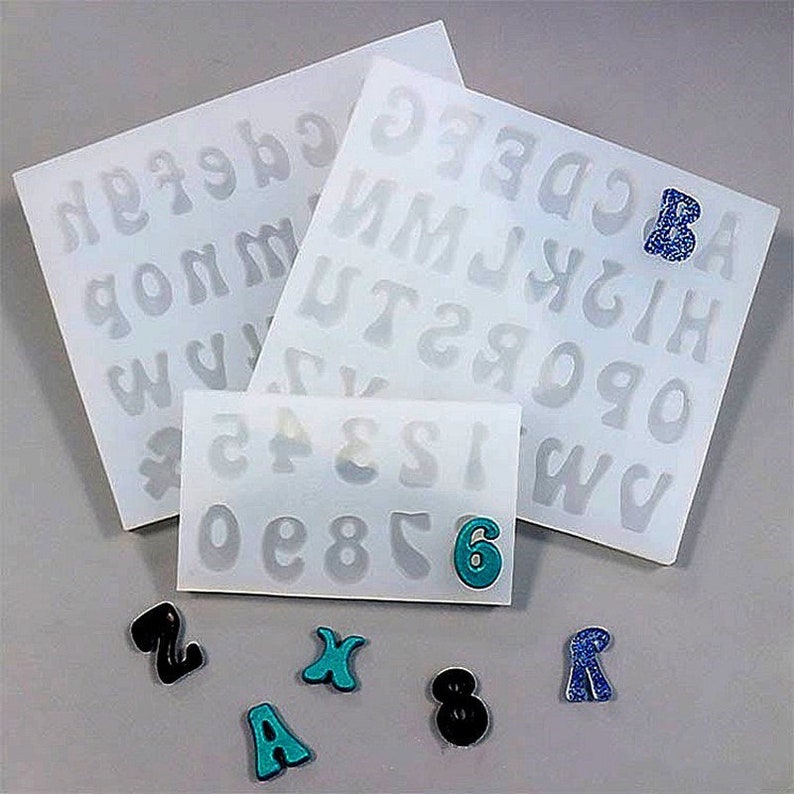 Silicone Mold Lovely Font English Letter Pendants Silicone | Etsy