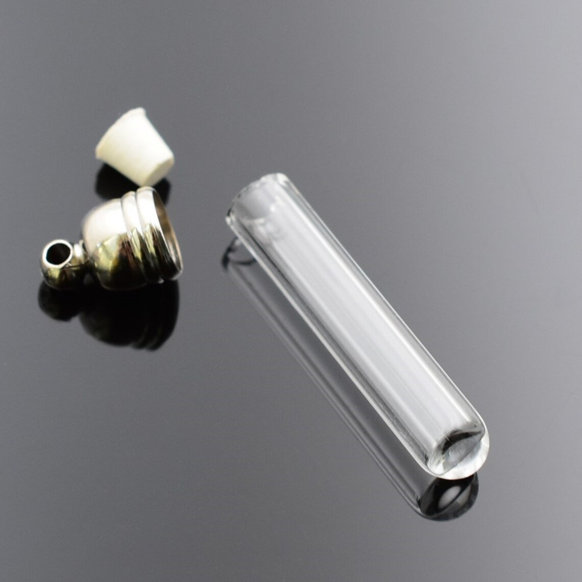 10pcs 5mm Outside Diameter glass vial with tassel cap glass | Etsy