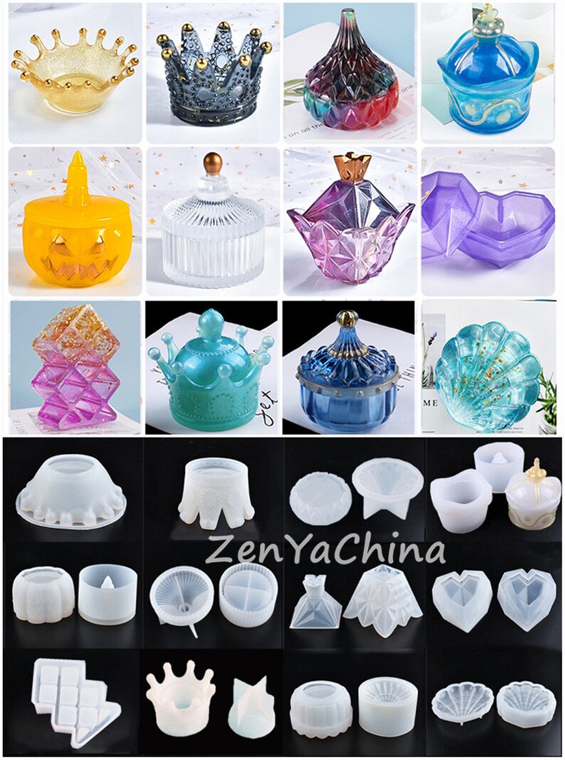 Crown Storage Box Mold Resin Pumpkin Box Candy Can Storage Box - Etsy