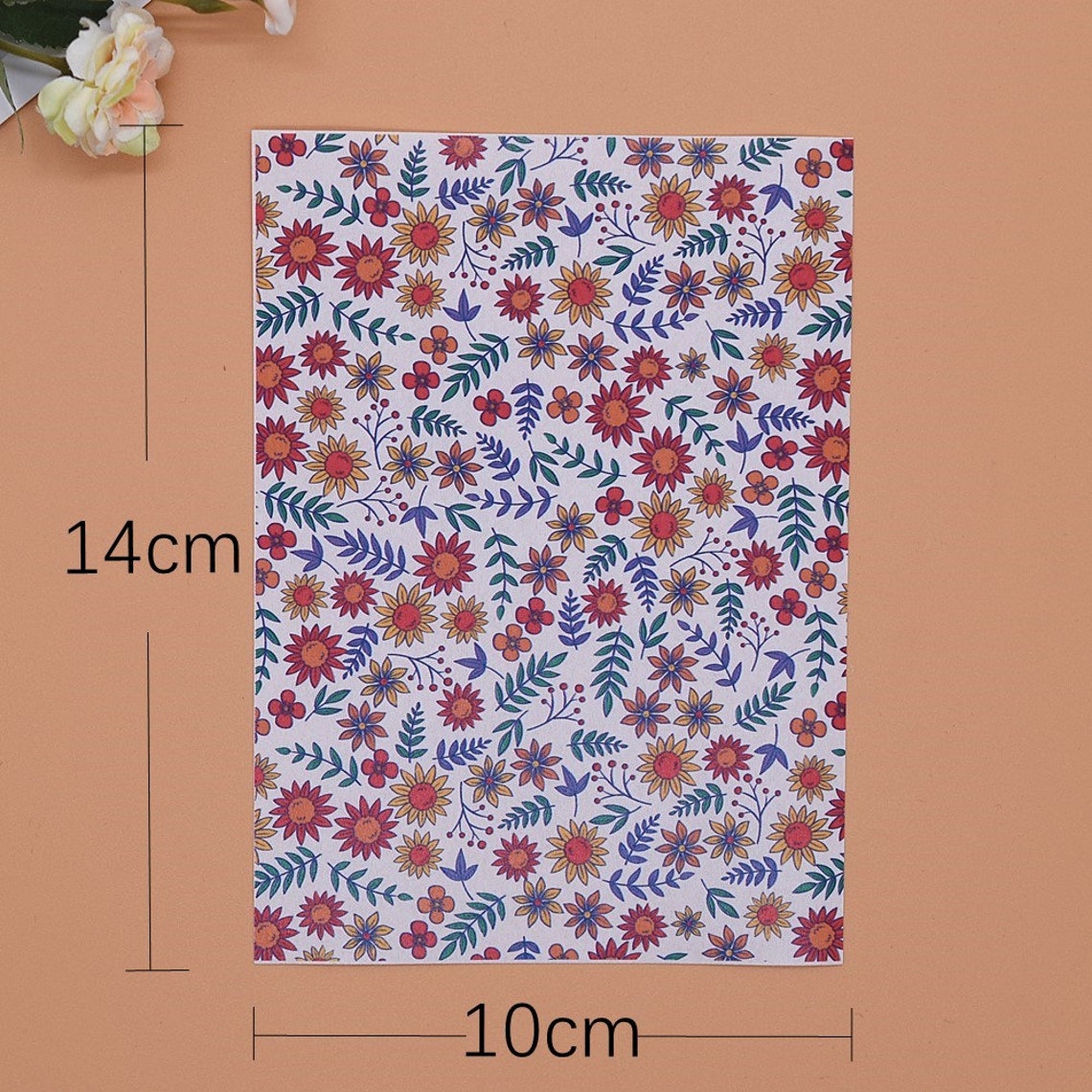 5pcs Set Polymer Clay Transfer Paper Autumn and Spring Floral Image ...