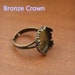 15-16mm Brass Setting Base Ring Base Antique Bronze and Silver - Etsy
