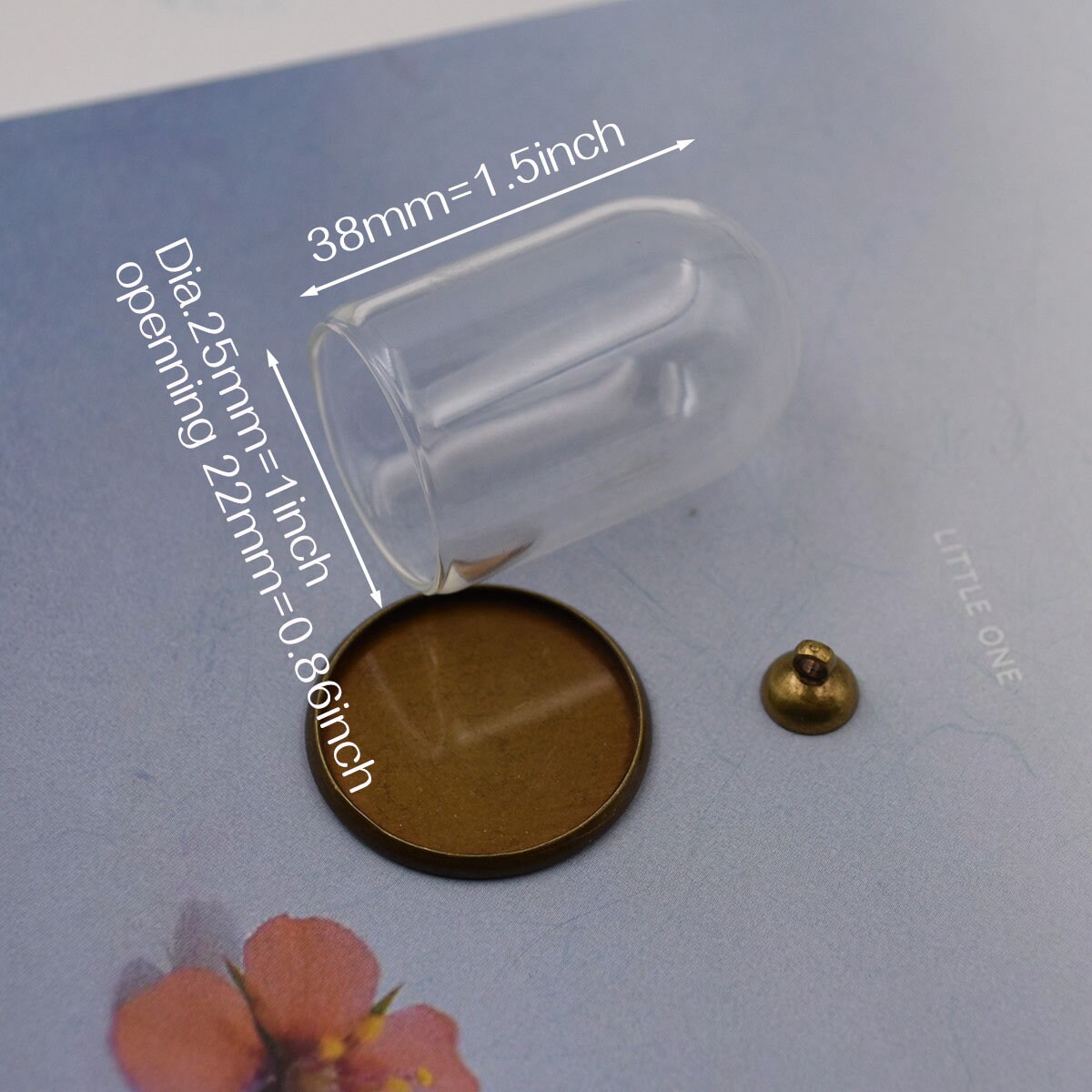 5sets 3825mm Tube Glass Dome Bottles With Findings Set Glass - Etsy