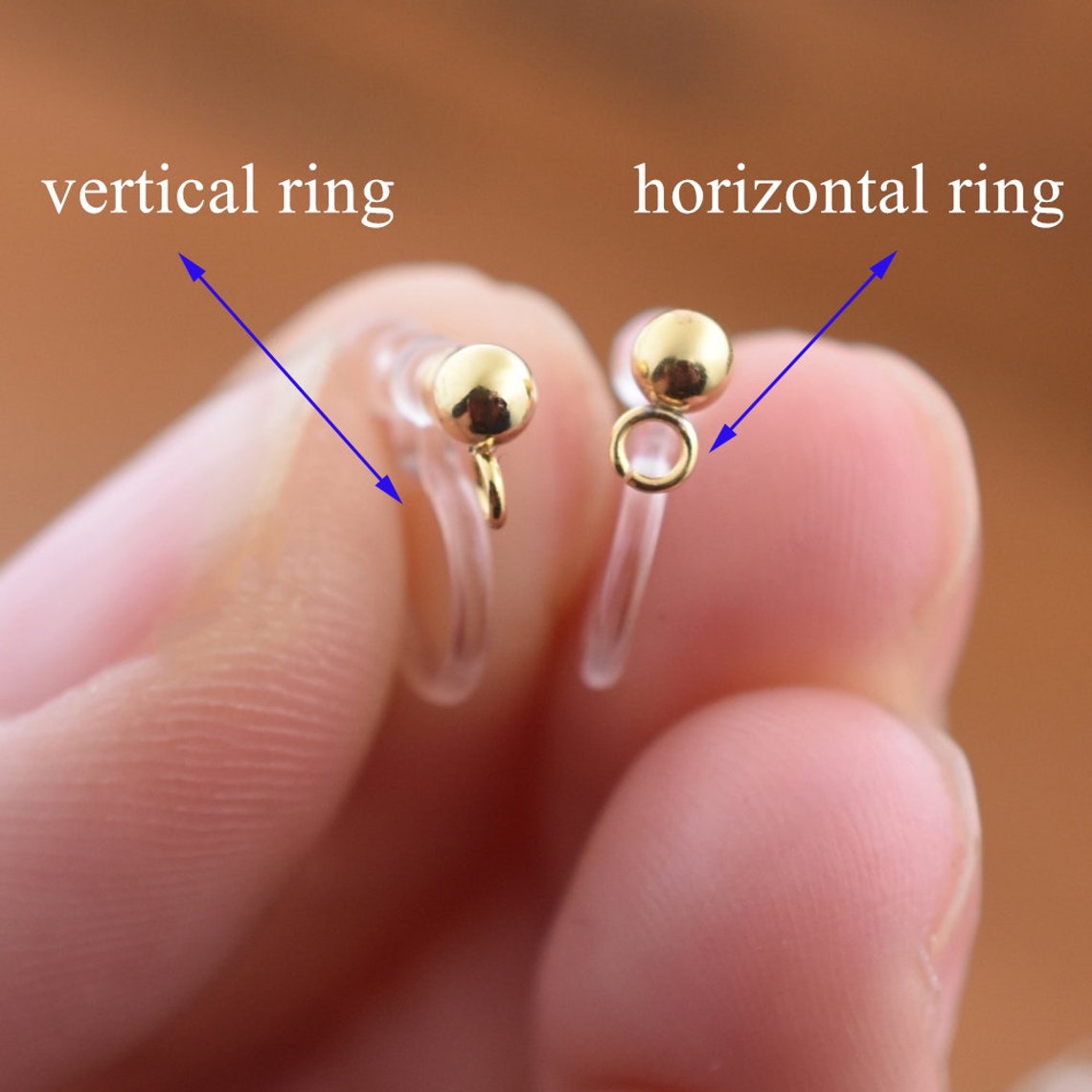 Resin Ear Clip No Pierced Ear Clip Invisible Stud Earrings - Etsy